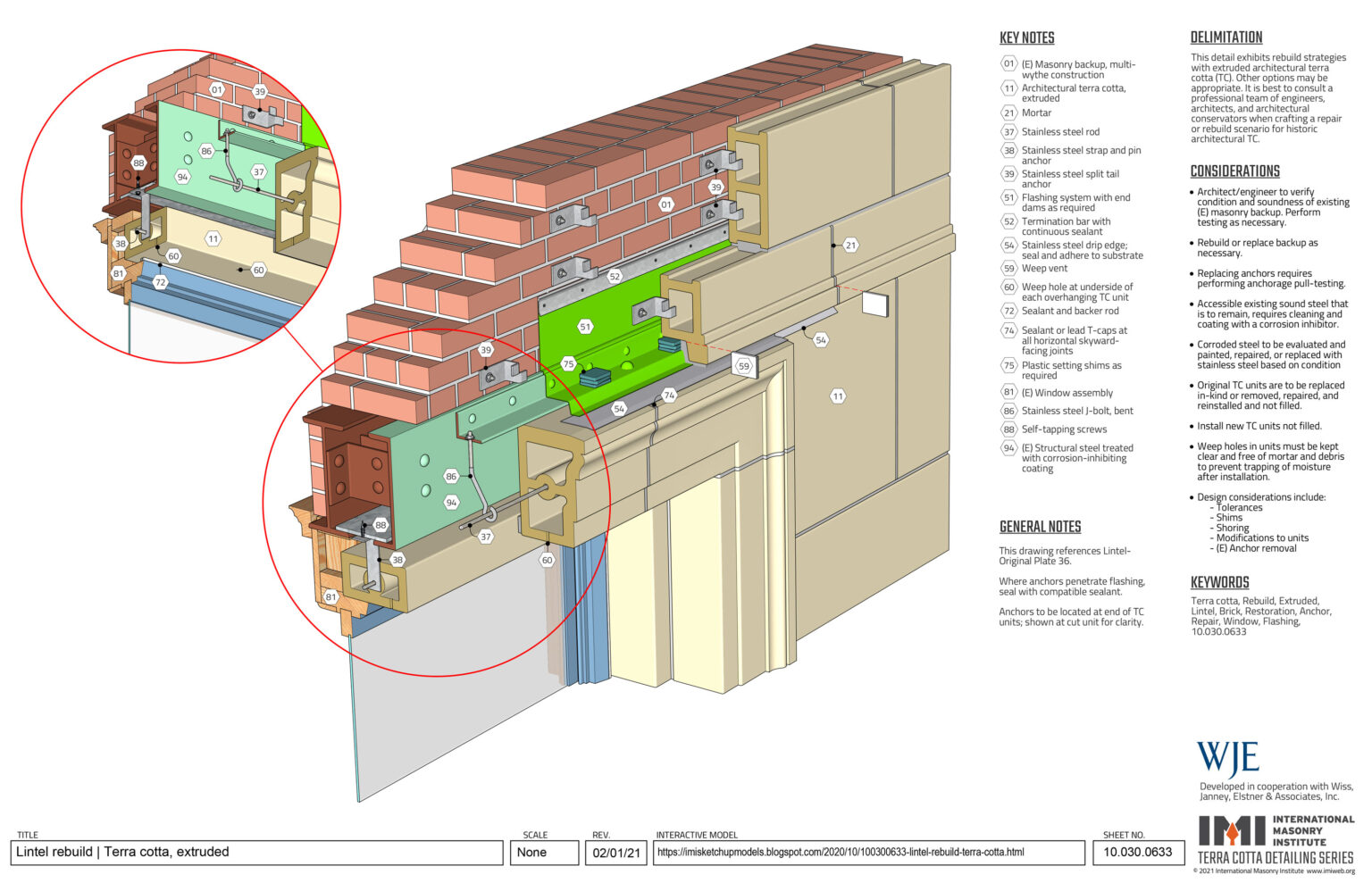 10.030.0633: Extruded Terra Cotta Lintel Rebuild | International ...
